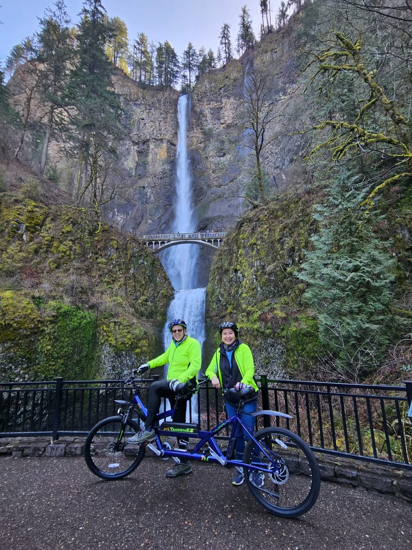 Riding the Columbia Gorge Waterfalls loop - TandemEZ
